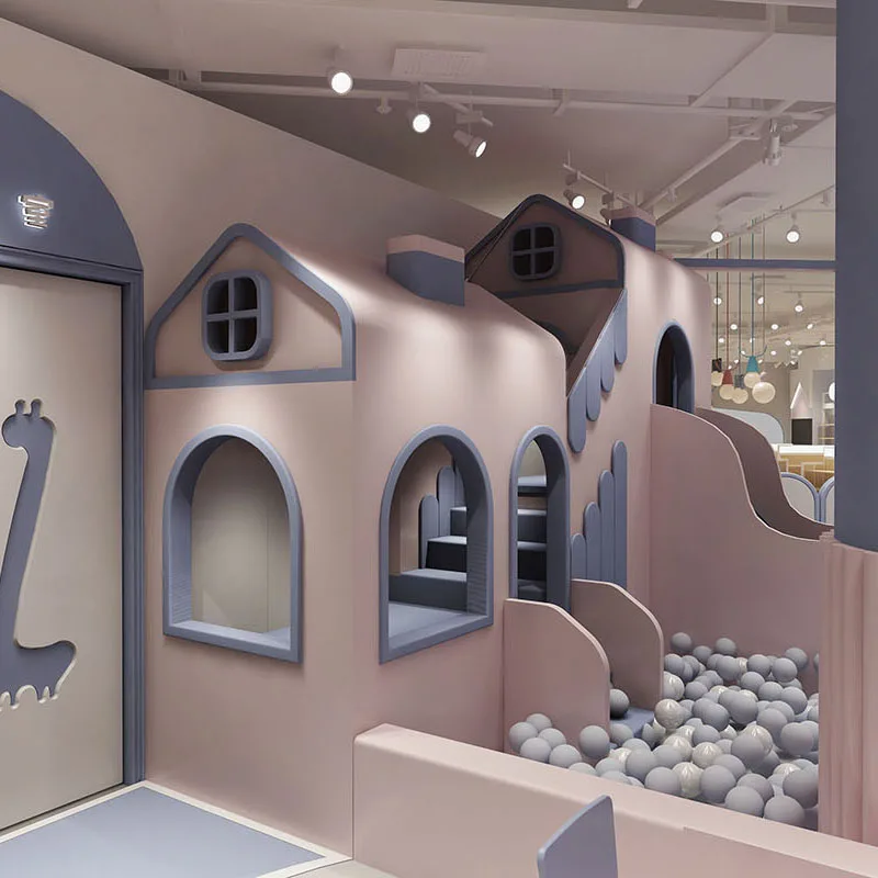 toddler-toboggan-aquatique-Plastic-tube-slip-ride-Slide-ball-pit-soft ...