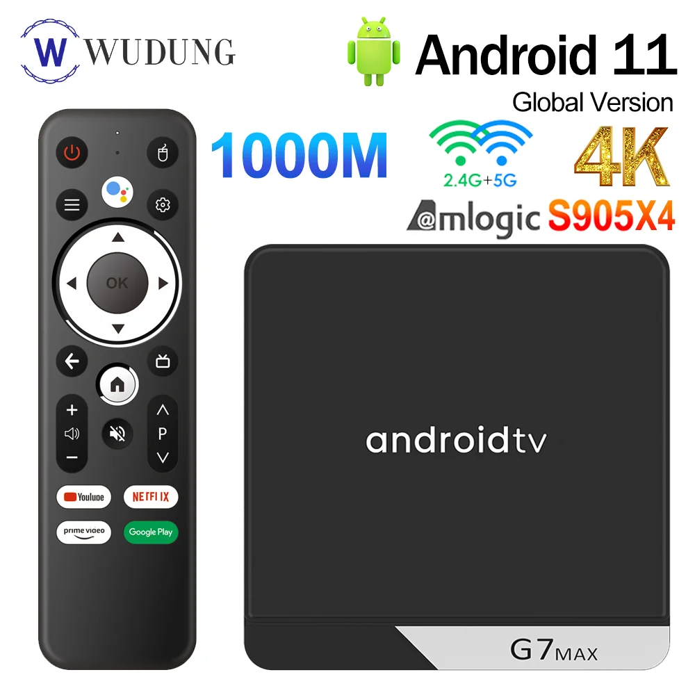G7 Max Smart TV Box Android 11 S905X4 4GB 64GB 1000M AV1 4K HD 2.4GHz ...