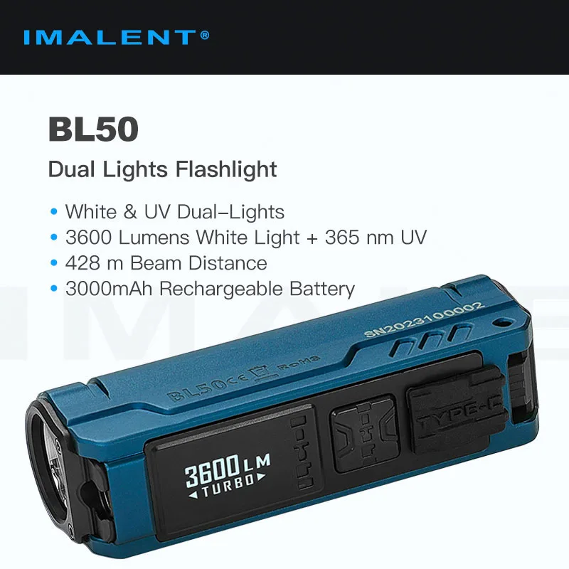 IMALENT-BL50-Dual-Light-Sources-EDC-Flashlight-XHP50-3-HI-LED-3600 ...