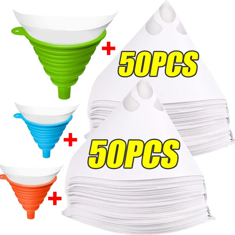 51PCS Car Paint Spray Mesh Paper Filter Purifying Straining Funnel ...