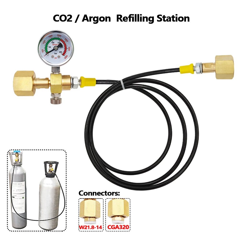 Argon CO2 Refilling Station Charging Adapter To Small Welding Tanks,W ...