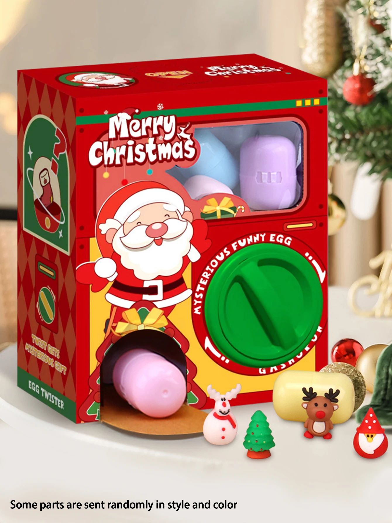 Christmas style mini egg twisting machine toy, suitable for children ...