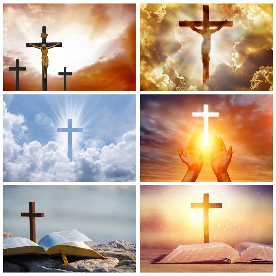 Laeacco First Communion Nativity Holy Bible Jesus Cross Easter Diwali ...