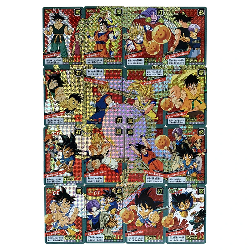 16Pcs-set-Dragon-Ball-Flash-Cards-Splicing-Card-Super-Saiyan-Goku-Gohan ...