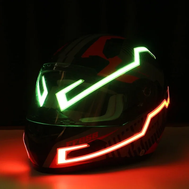 Cycling-Motorcycle-Helmet-LED-Cold-Light-Self-adhesive-Reflective ...