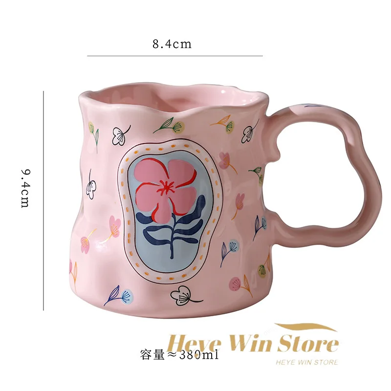 Dreamy Flower Shaped Handmade Ceramic Mug, High-value Water Cup, Design ...