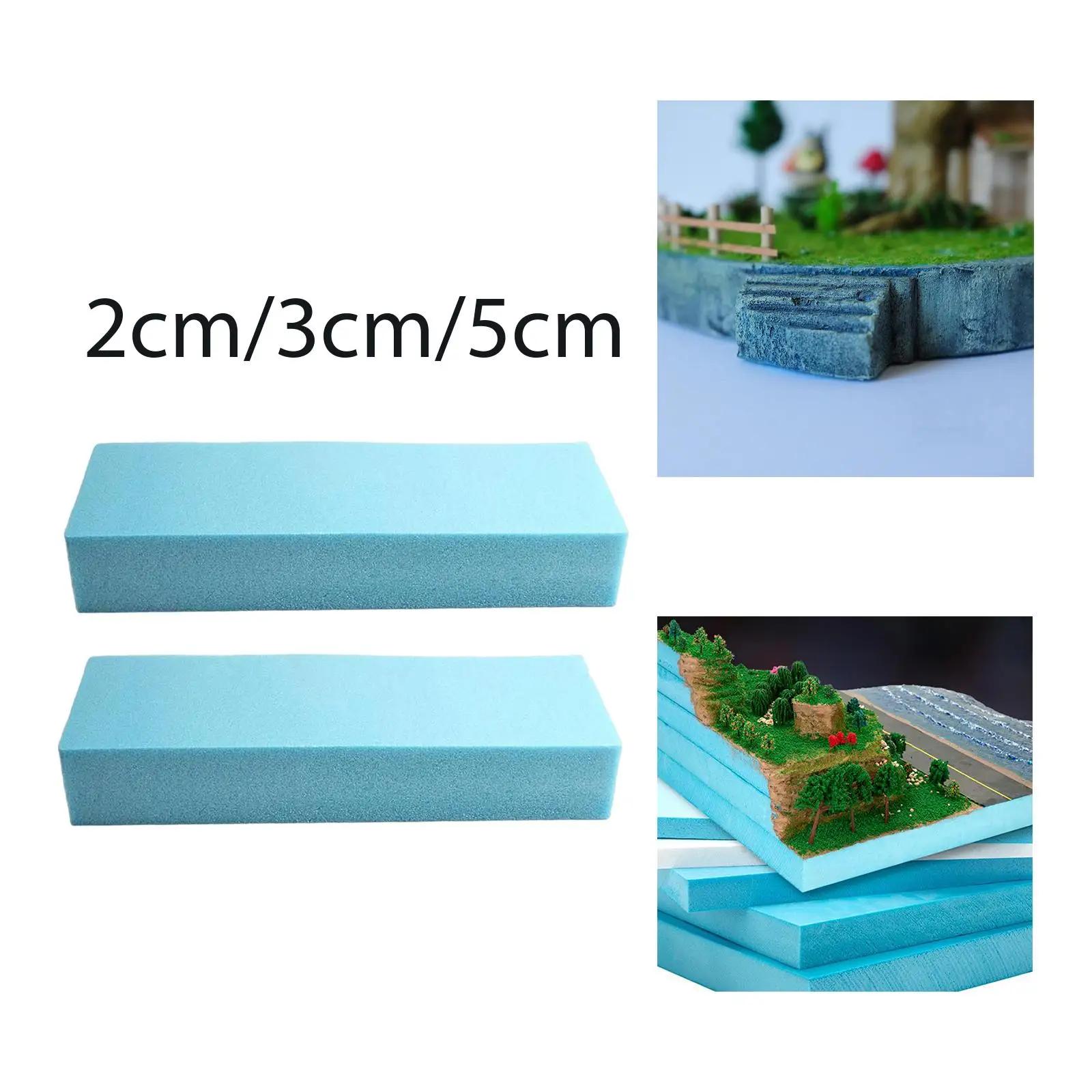 2 Pieces Craft Board Foam DIY Landscape Scenery Building Sculpting ...