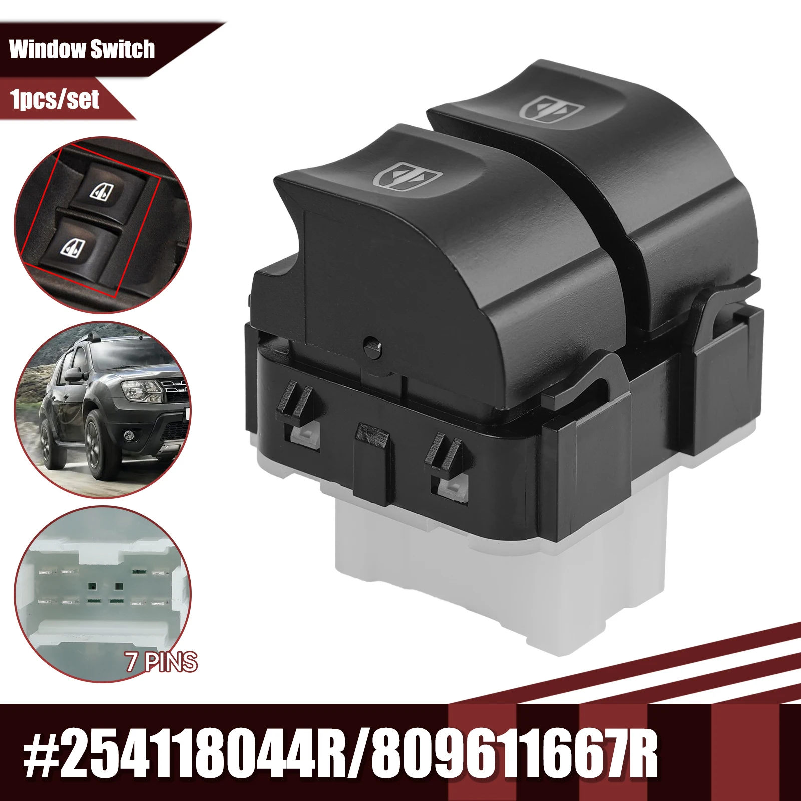 254118044R-Double-Car-Power-Window-Main-Control-Switch-Button-For ...