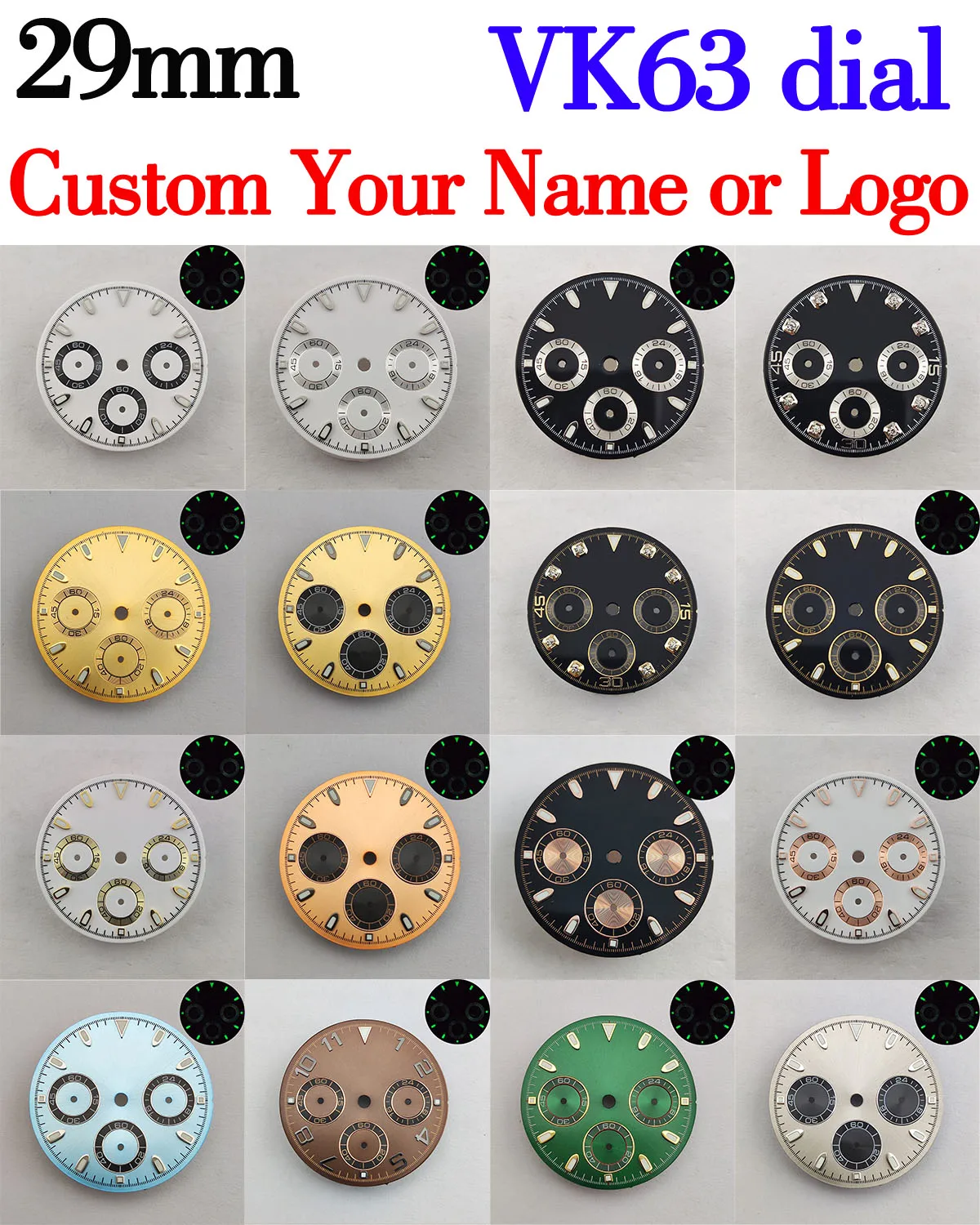 29mm-VK63-quadrante-Panda-quadrante-luminoso-logo-personalizzato ...