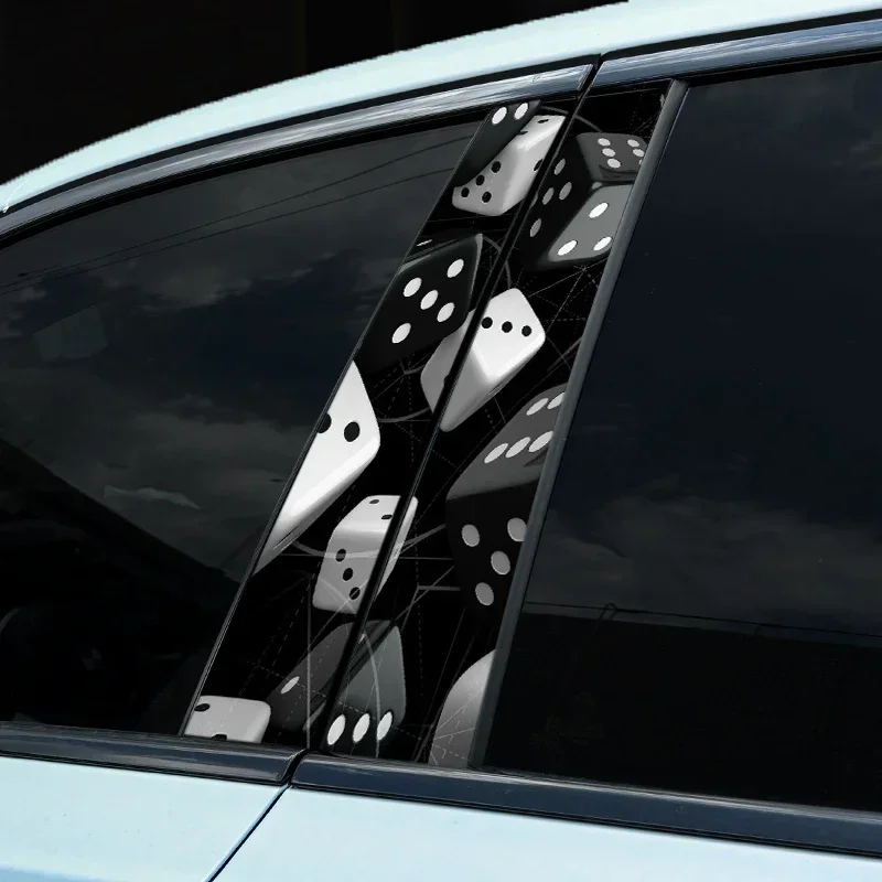 1PC-Dice-Pattern-Car-Stickers-Auto-B-Pillar-Waterproof-Center-Column ...