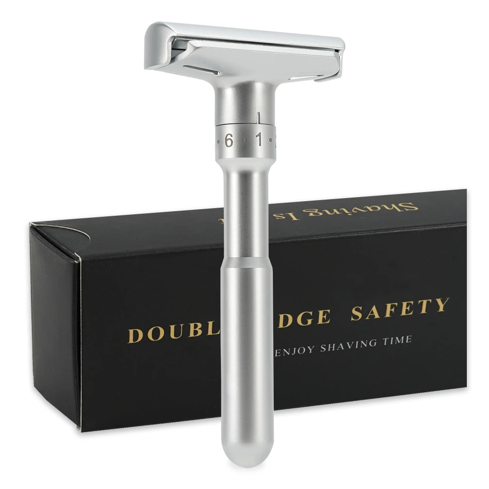 Adjustable Double Edge Classic Safety Razor Man Shaving Razor With 5 ...