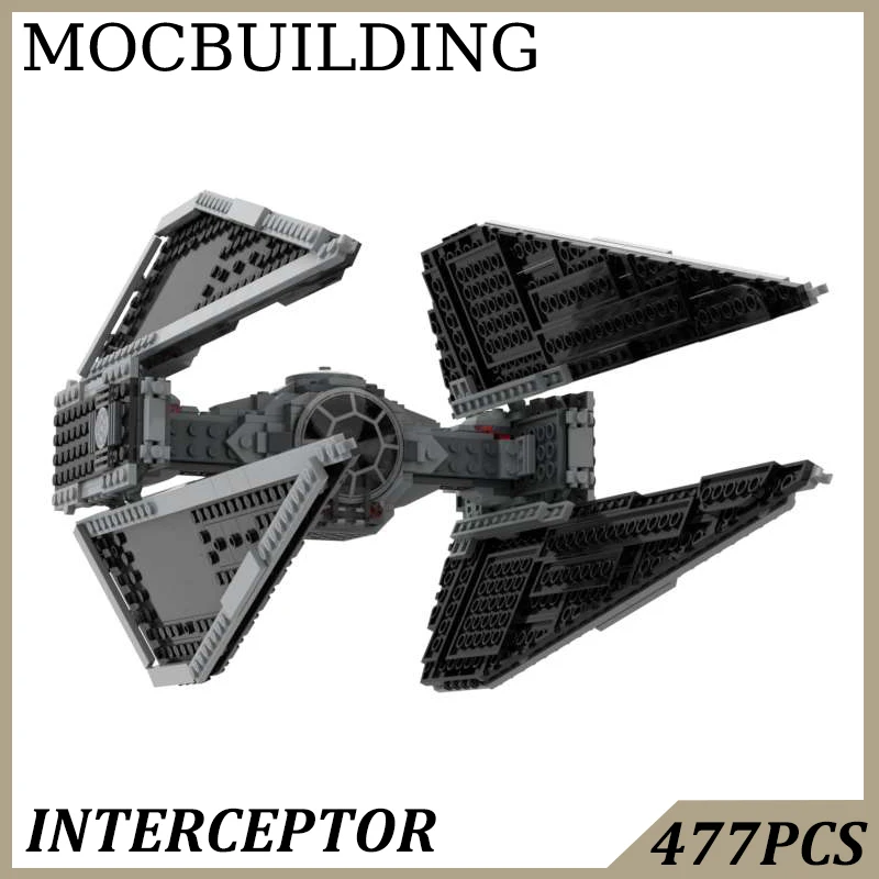 Interceptor-Spaceship-Display-Model-MOC-Building-Block-Bricks-DIY ...