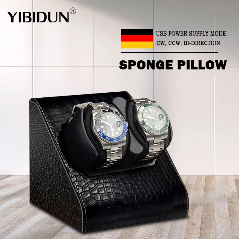 Automatic-Watch-Winder-Leather-Shaker-Watches-Box-2-slot-Mechanical ...