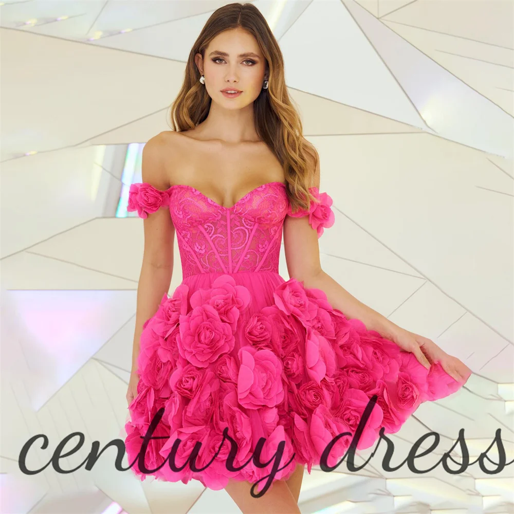 3D-Flowers-Homecoming-Dress-For-Girl-A-line-Short-Mini-Cocktail-Dresses ...