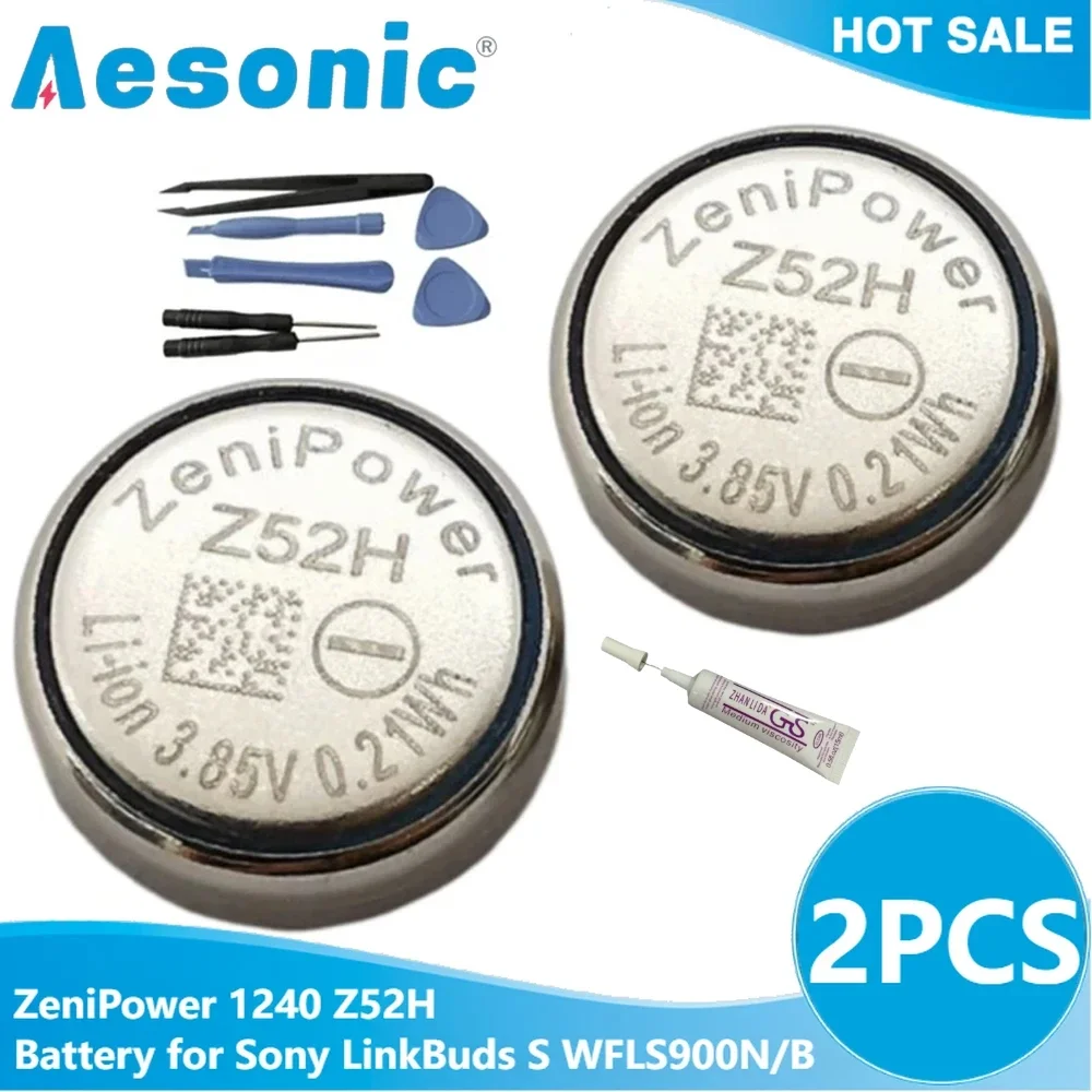 2PCS ZeniPower 1240 Z52H 3.85V 55mAh Battery with Glue for Sony ...