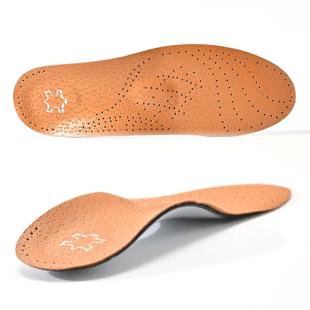 Leather-Orthotic-Insole-For-Flat-Feet-Arch-Support-Orthopedic-Leather ...