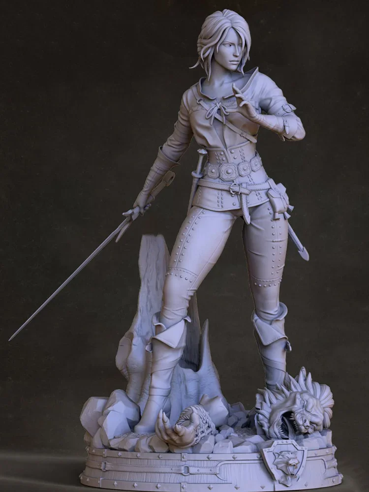 1-24-75mm-1-18-100mm-Resin-Model-Kits-Witch-Female-Warrior-Figure ...