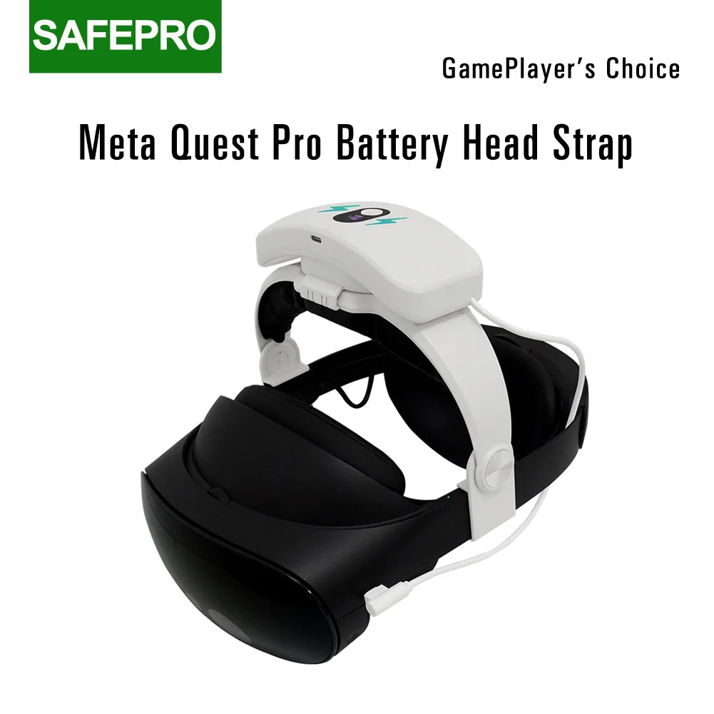 SAFEPRO Strap With Battery For Meta Quest Pro VR Headset Halo Strap ...
