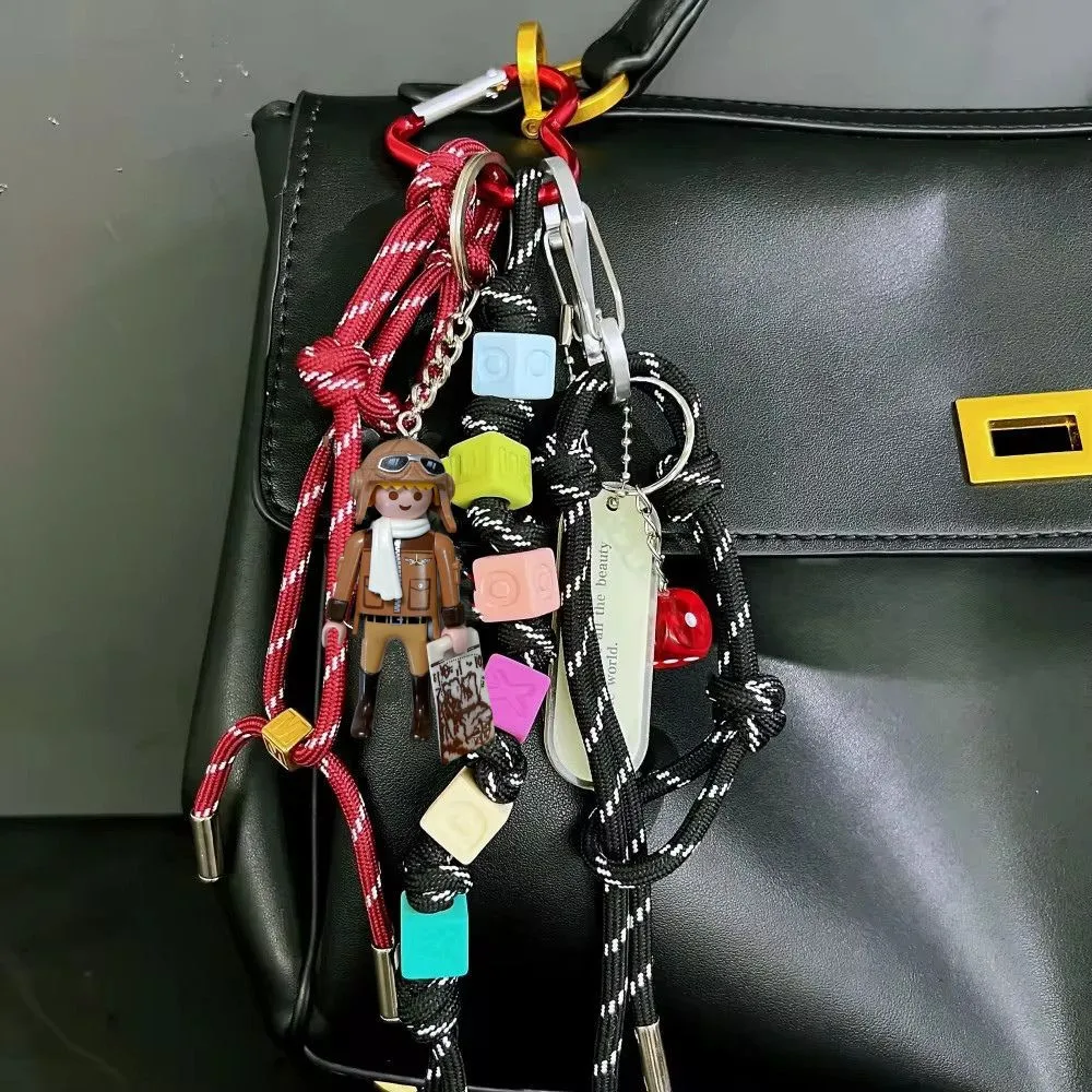 Korean Charm Nylon Handmade Rope Keychain Y2K Fashion Bag Pendant ...