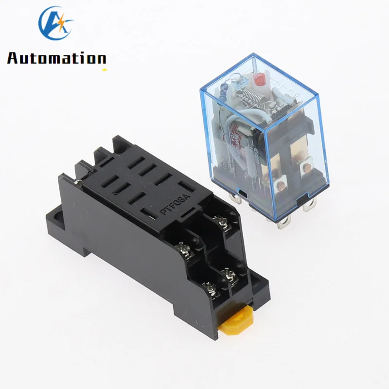 220/240V AC 10A 8PIN Coil Power Relay DPDT LY2NJ HH62P HHC68A-2Z With Socket Base