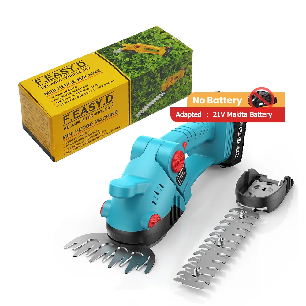 SEESII-Cordless-Hedge-Trimmer-Shears-21V-without-Battery-2-IN-1-Garden ...