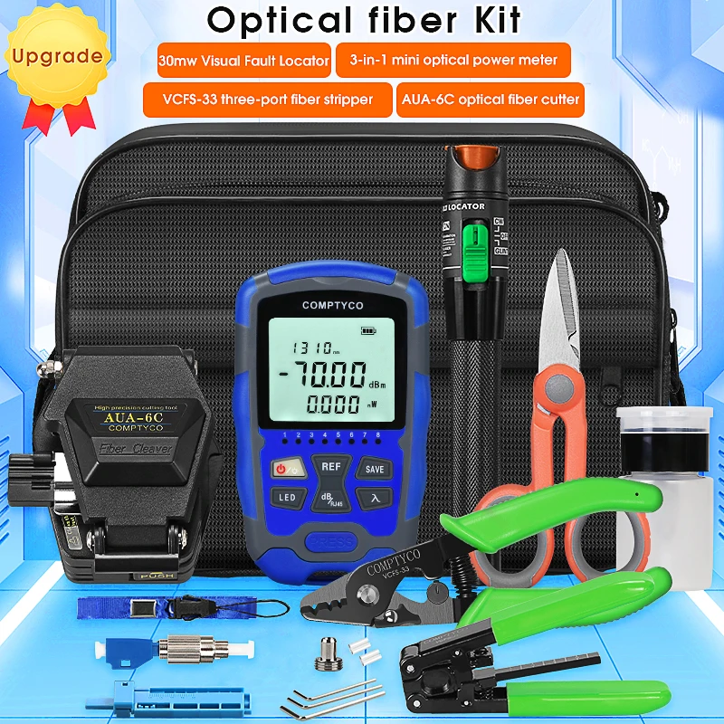 COMPTYCO-21pcs-set-FTTH-Fiber-Optic-Tool-Kit-with-M7-OPM-70-10dBm ...