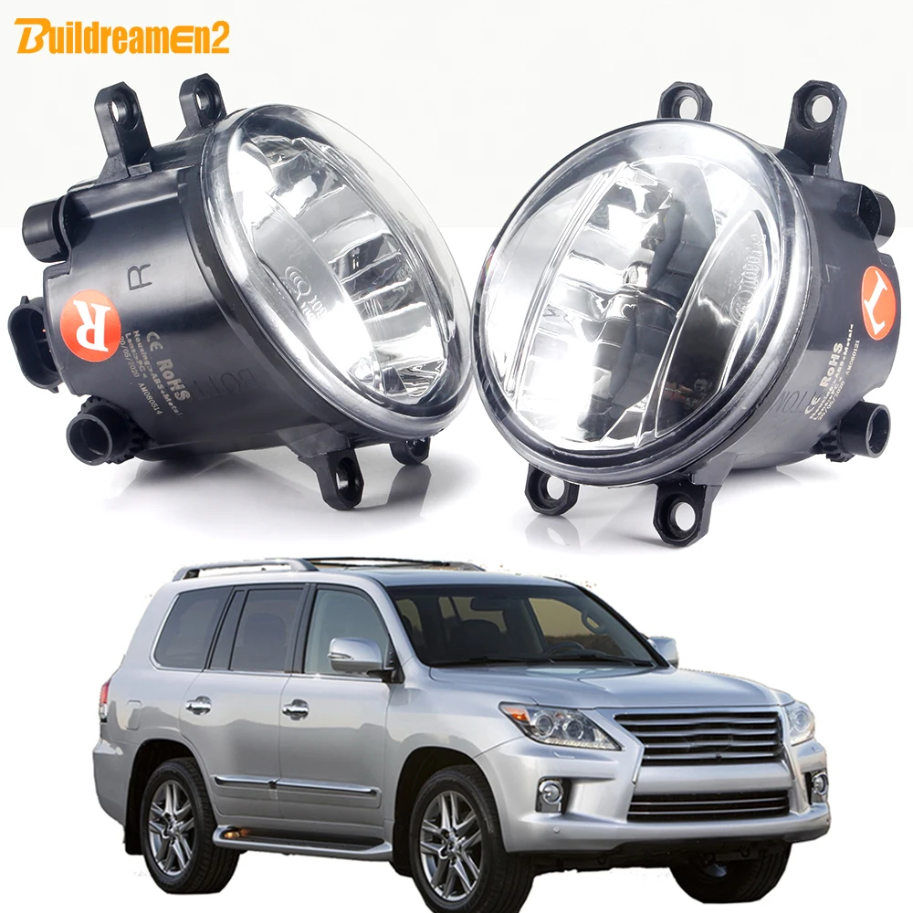 2 Pieces Car Front Fog Light Assembly 30W 3000LM LED Fog Driving Lamp ...