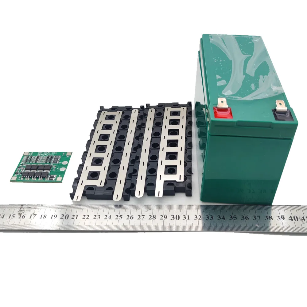 리튬 배터리 케이스용 납산 교체 전기 분무기 보관함, 특수 플라스틱 그린 블랙, 12V 18650, 7Ah ...