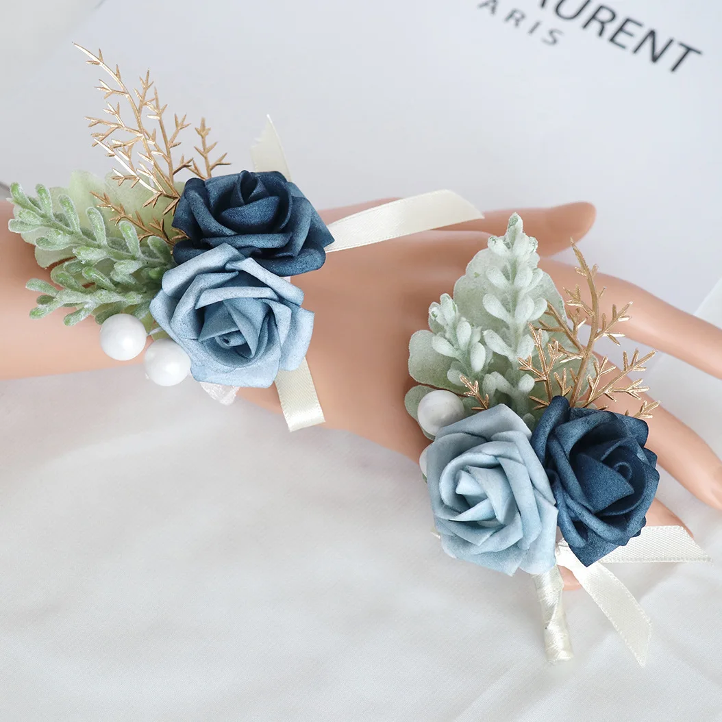 Blue Corsage For Prom