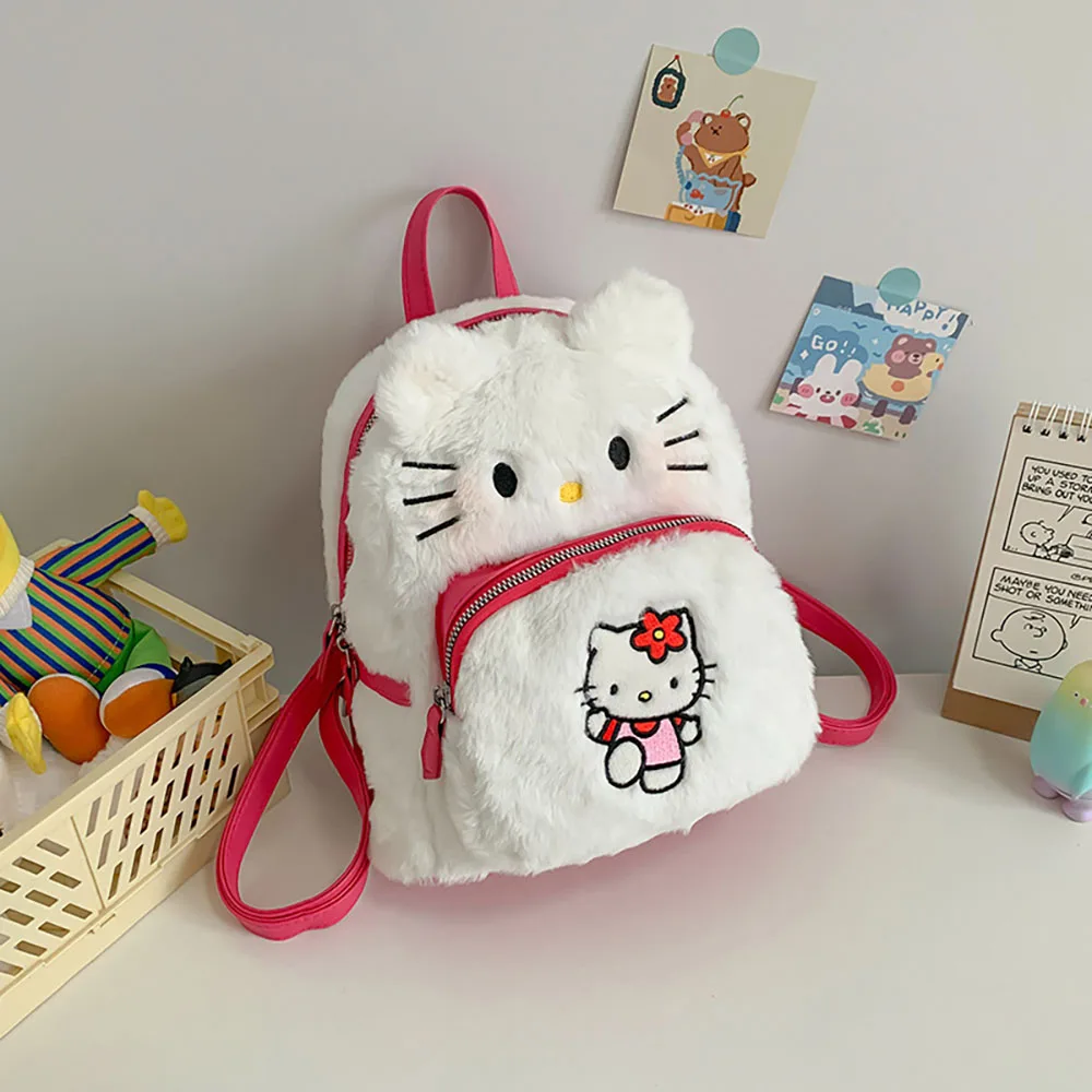 Kawaii Sanrio Cartoon Hello Kitty Plush Backpack - KawaiiMerch.com
