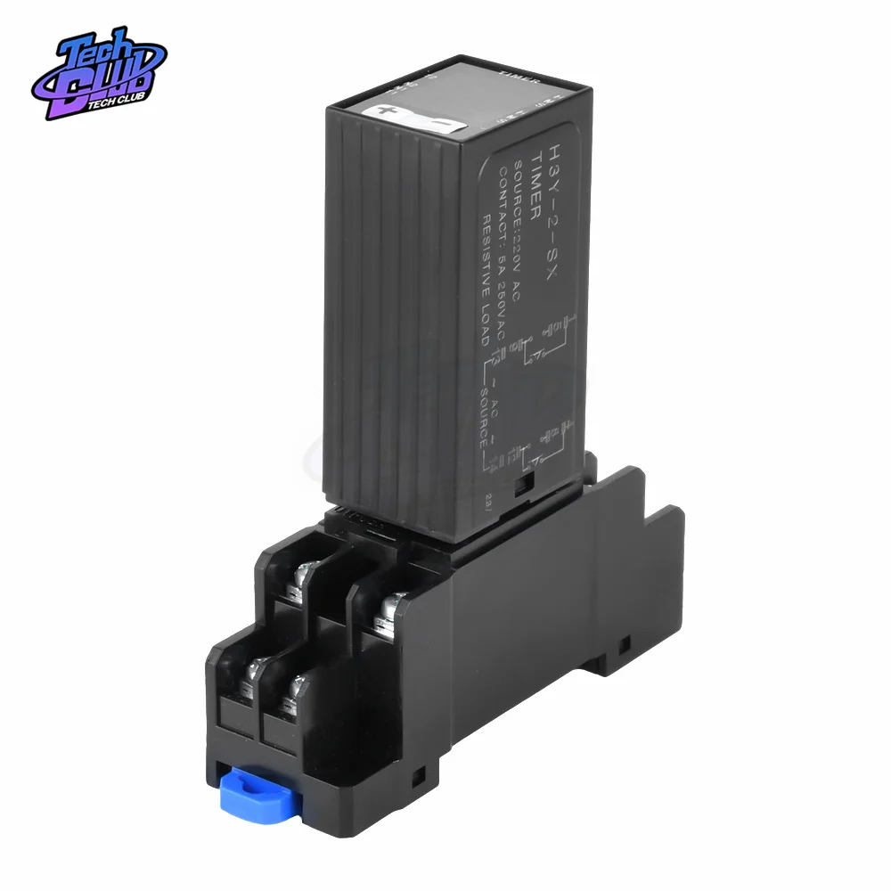 Power-on-Delay-Rotary-Knob-Timer-Cyclic-Time-Relay-AC-220V-H3Y-2-With ...