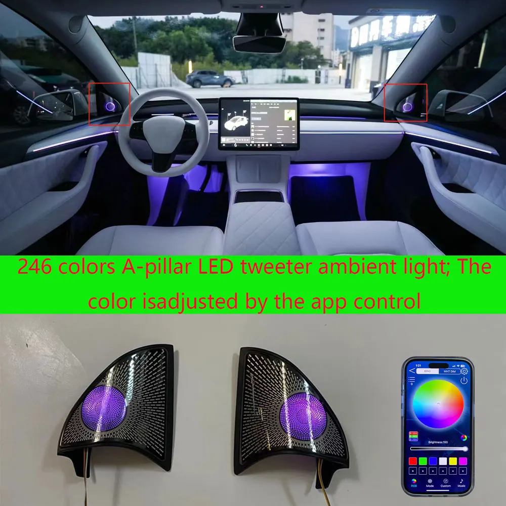 246-color-led-ambient-light-for-Tesla-model-3-y-led-tweeter-ambient ...