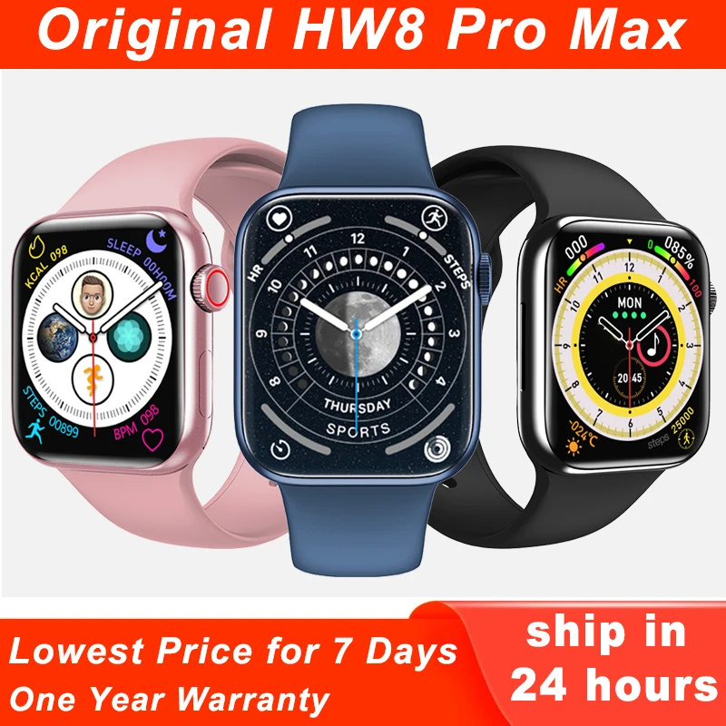 HW8 Pro Max Relógio Inteligente Homens 45mm 2.0 polegadas NFC 3 Jogos BT Chamada Freqüência ...