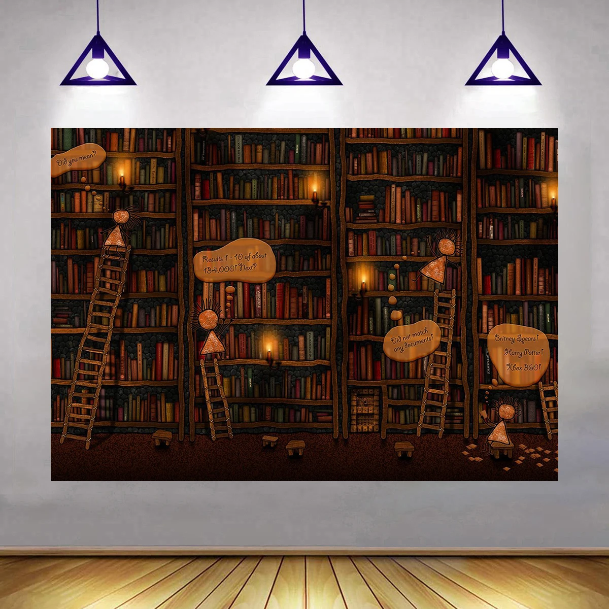 Magic-Bookshelf-Backdrop-Vinyl-Wizard-Book-Racks-Vintage-Photography ...