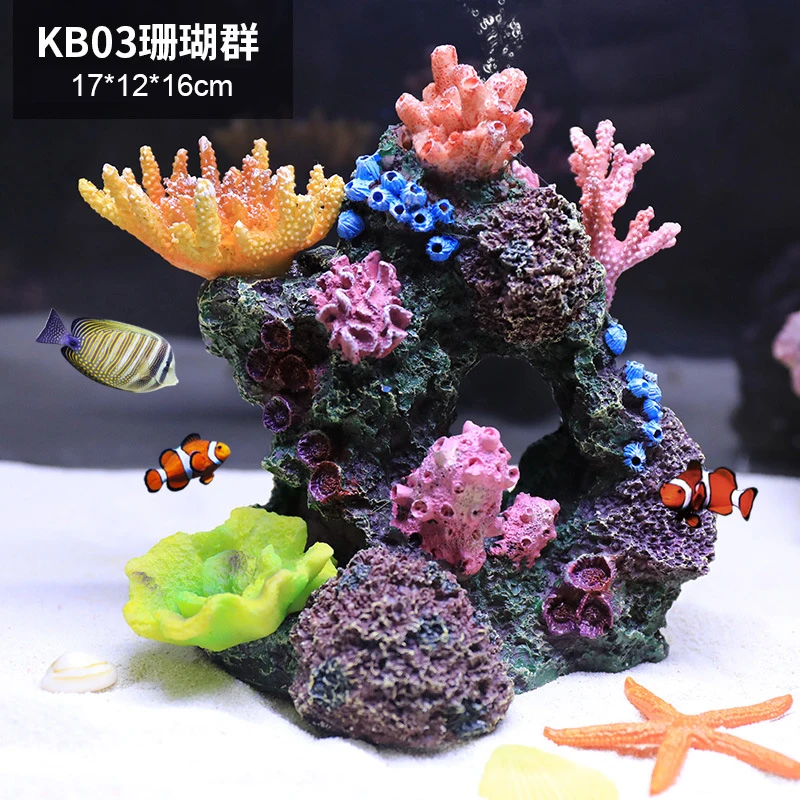 Imitation of Real and Fake Coral Reefs, Resin Shells, Fish Tank ...