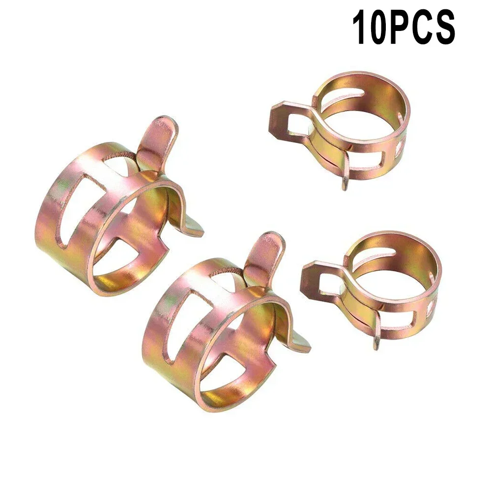10Pcs Spring Band Pipe Clamp Fuel Air Hoses Clips Silicone Fastener ...