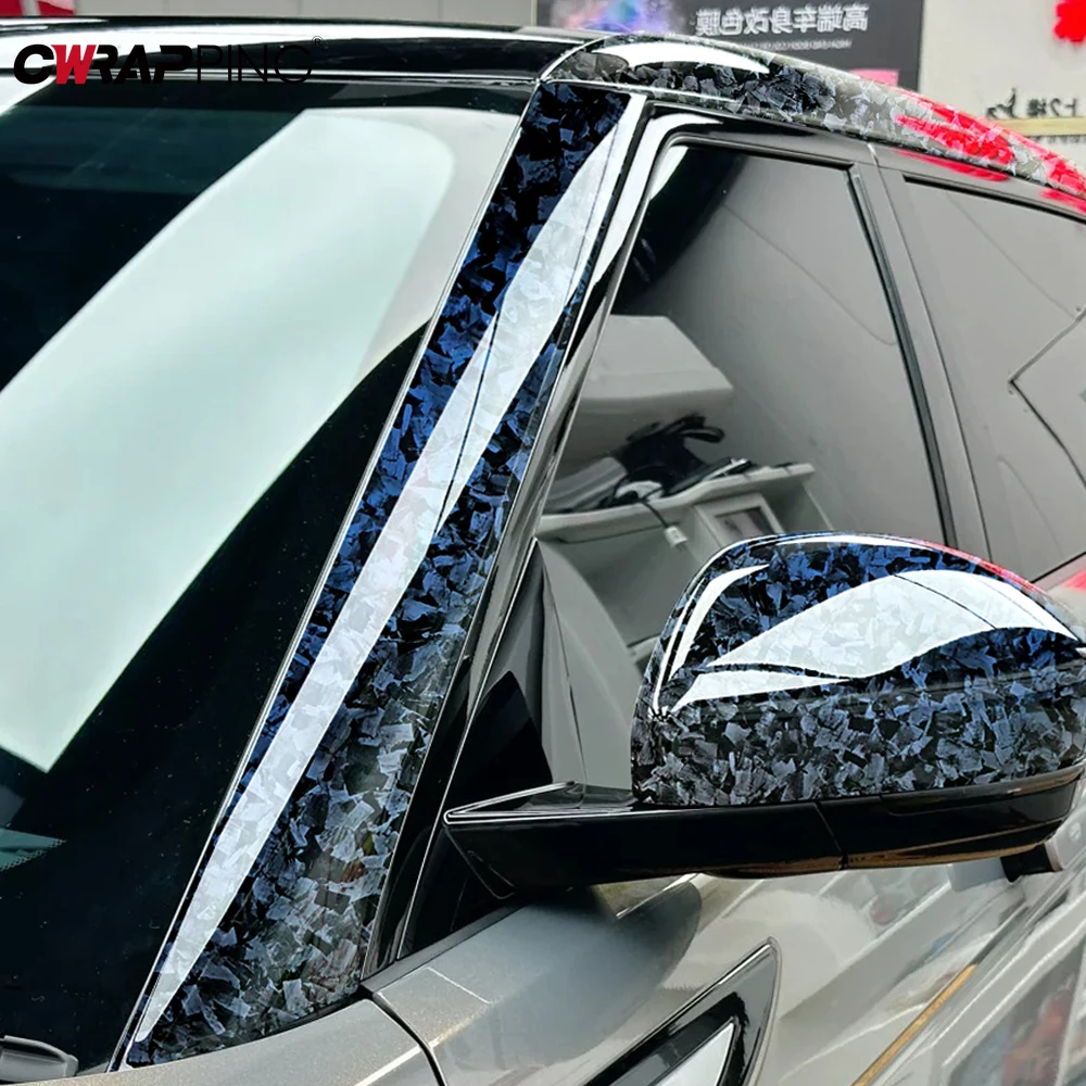 Carbon-Fiber-Films-Grayish-Blue-Car-Stickers-Waterproof-Vinyl-Wrap-Auto ...