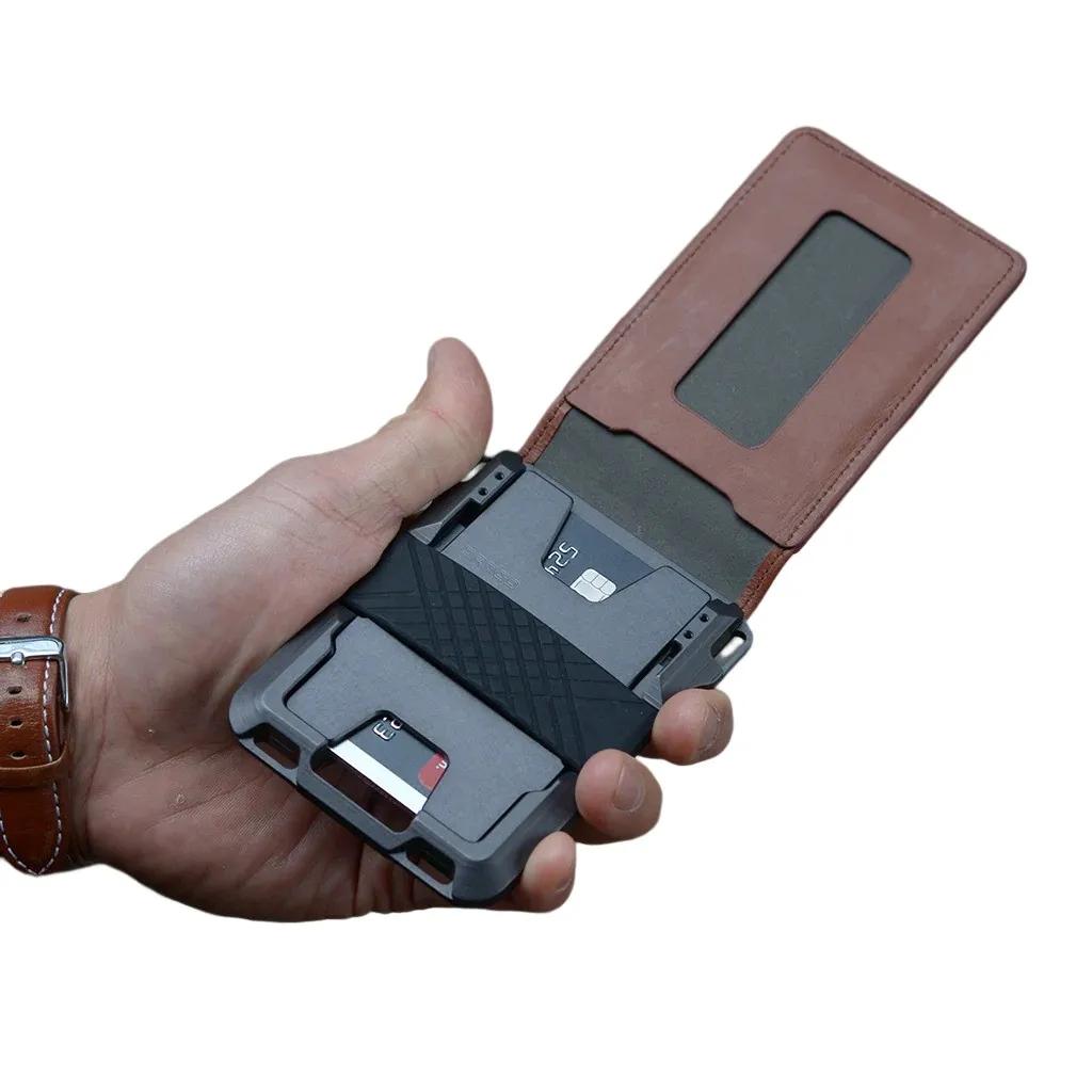 Bifold Wallet With Card Holder Money Clip EDC Tools Holder Rfid ...