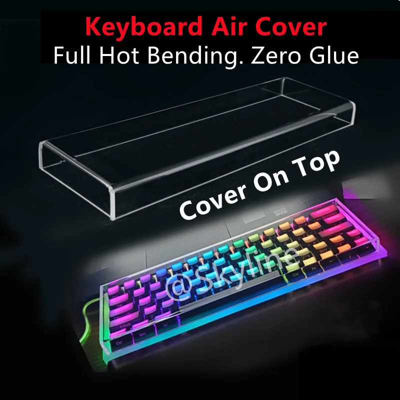 Acrylic Transparent Mechanical Keyboard Dust Proof Case 68 Key 60 Key ...