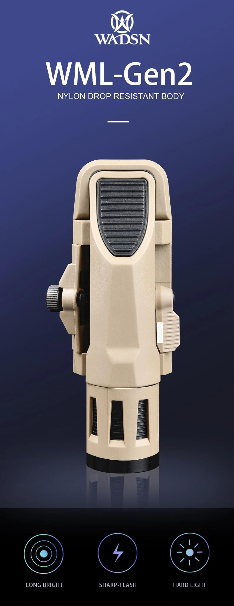 Тактический фонарь WADSN APL WML-G2 | AliExpress