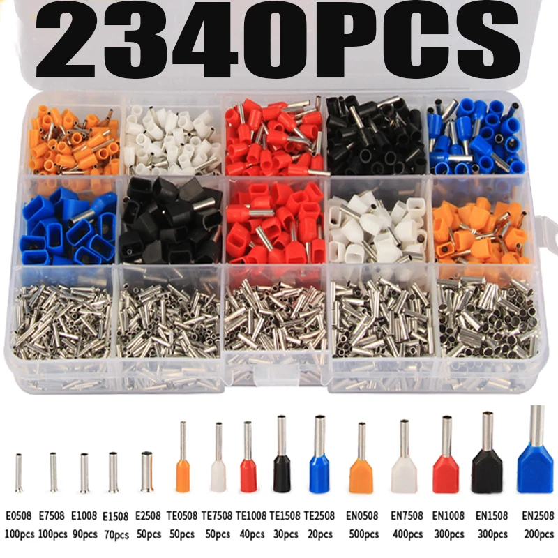 2340Pcs-Mixed-15-Models-Electrical-Crimp-Terminal-Connectors-Cord-Wire ...