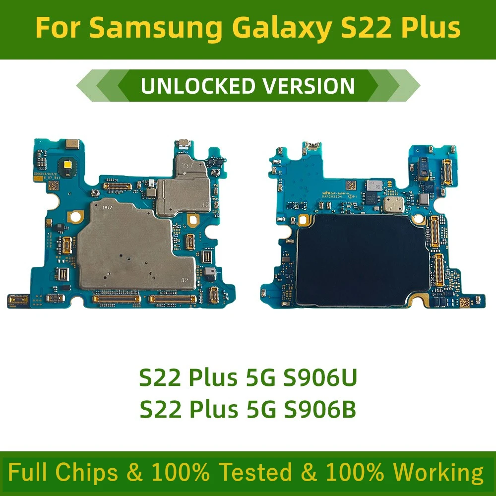 100% Unlocked S22plus 5G S906U Motherboard For Samsung Galaxy S22 Plus ...