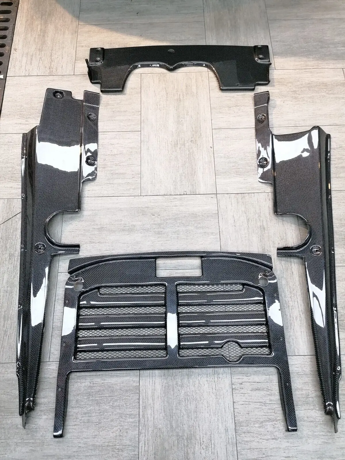 Carbon-fiber-engine-compartment-trim-covers-for-Lamborghini-04-08 ...