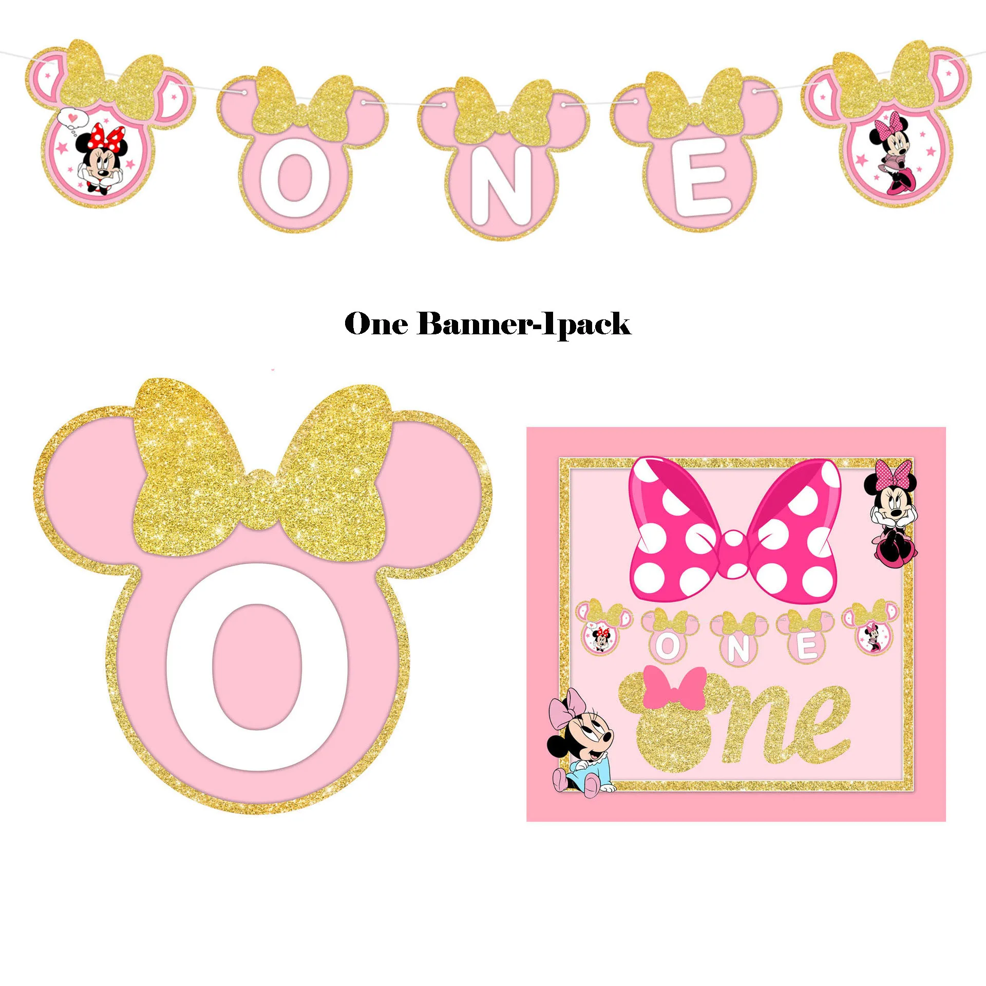 Minnie Mouse 1st Birthday Banner