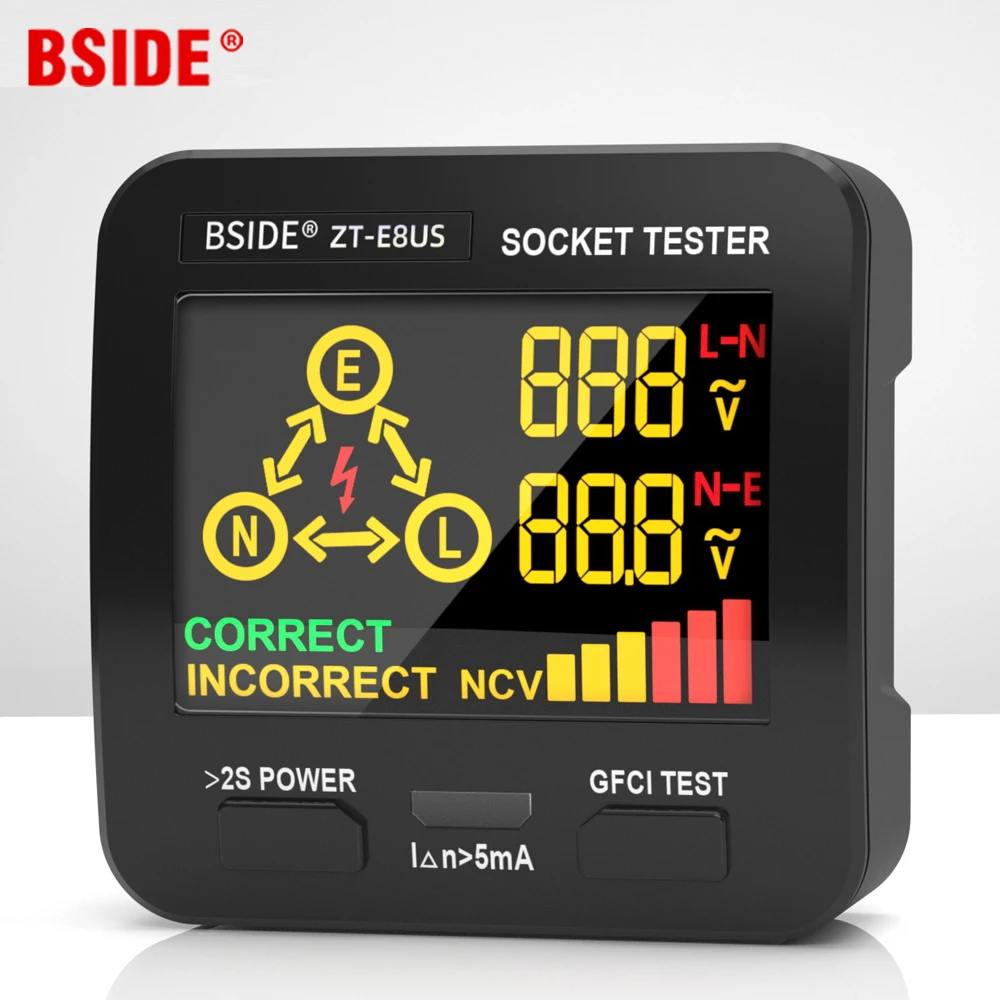 Smart-Socket-Tester-Large-display-Digital-Outlet-checker-NCV-Voltage ...