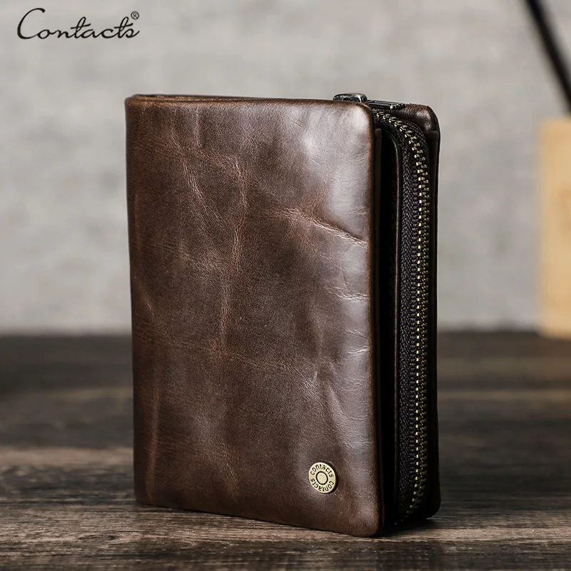 Genuine Leather Short Wallets Man 8.5cm Rfid | Short Wallet Men Leather ...