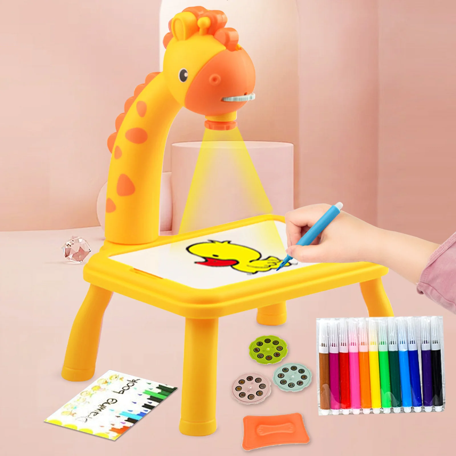 Mini-LED-Projector-Drawing-Board-Art-Drawing-Table-Kids-Painting-Board ...