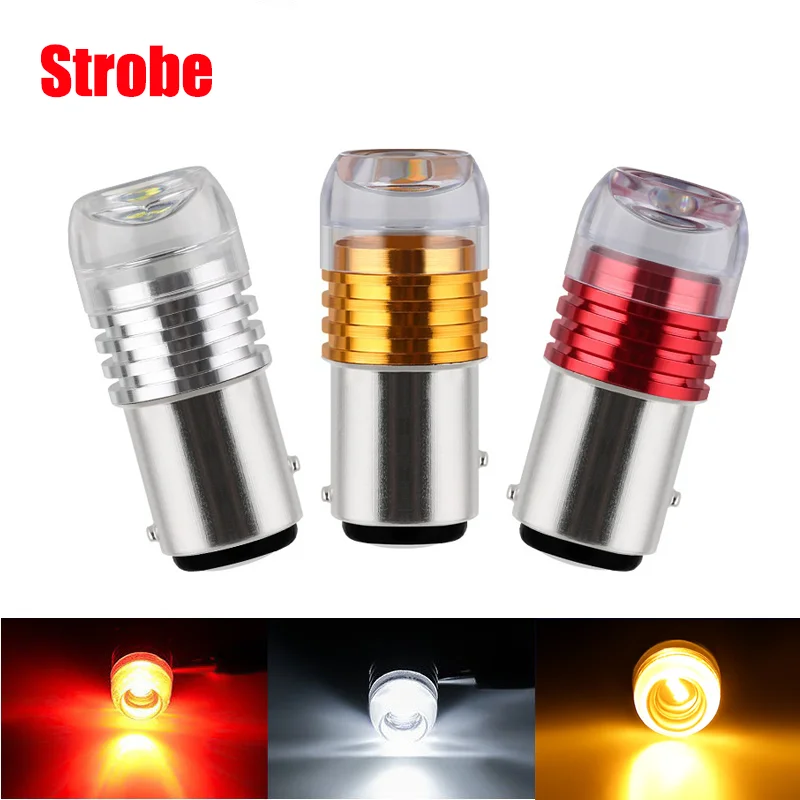 1pcs 1156 BA15S 1157 BAY15D Red Strobe Lamp 5730 DC 12V Parking Reverse ...