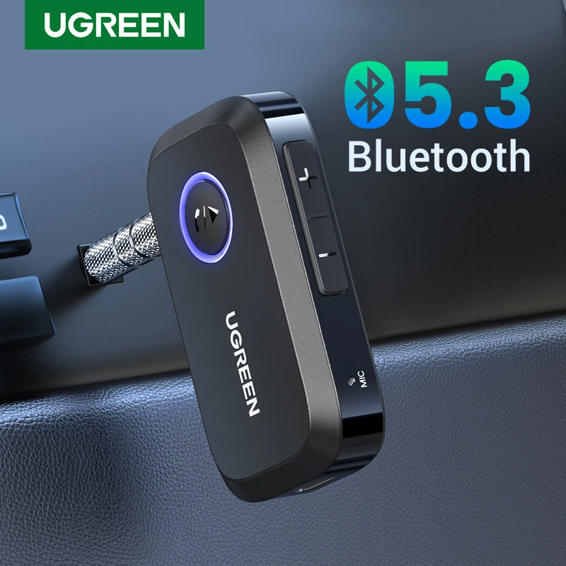 Ugreen Bluetooth Car Receiver Adapter 3.5mm Aux Jacks For Car Speakers ...