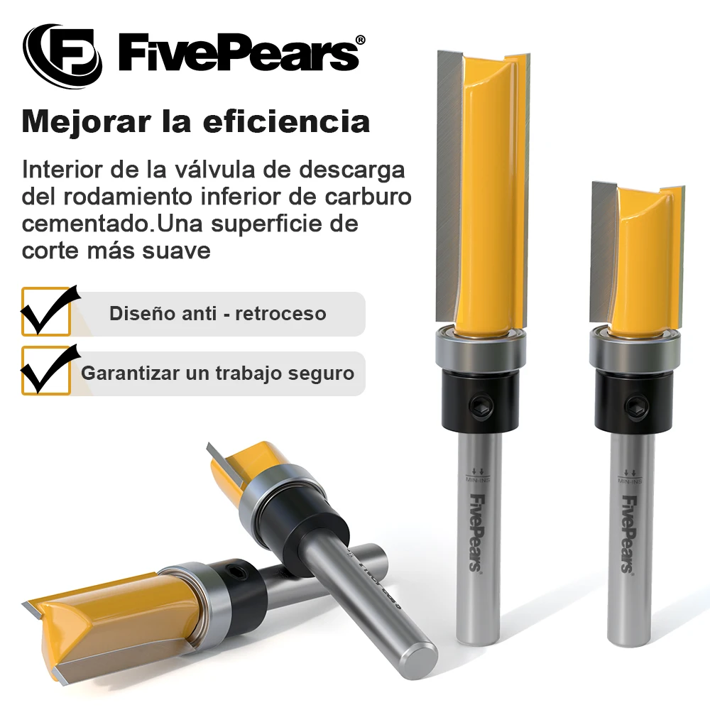 FivePears-fresas-para-router-madera-6mm-6-35mm-Yg6x-herramienta-de ...
